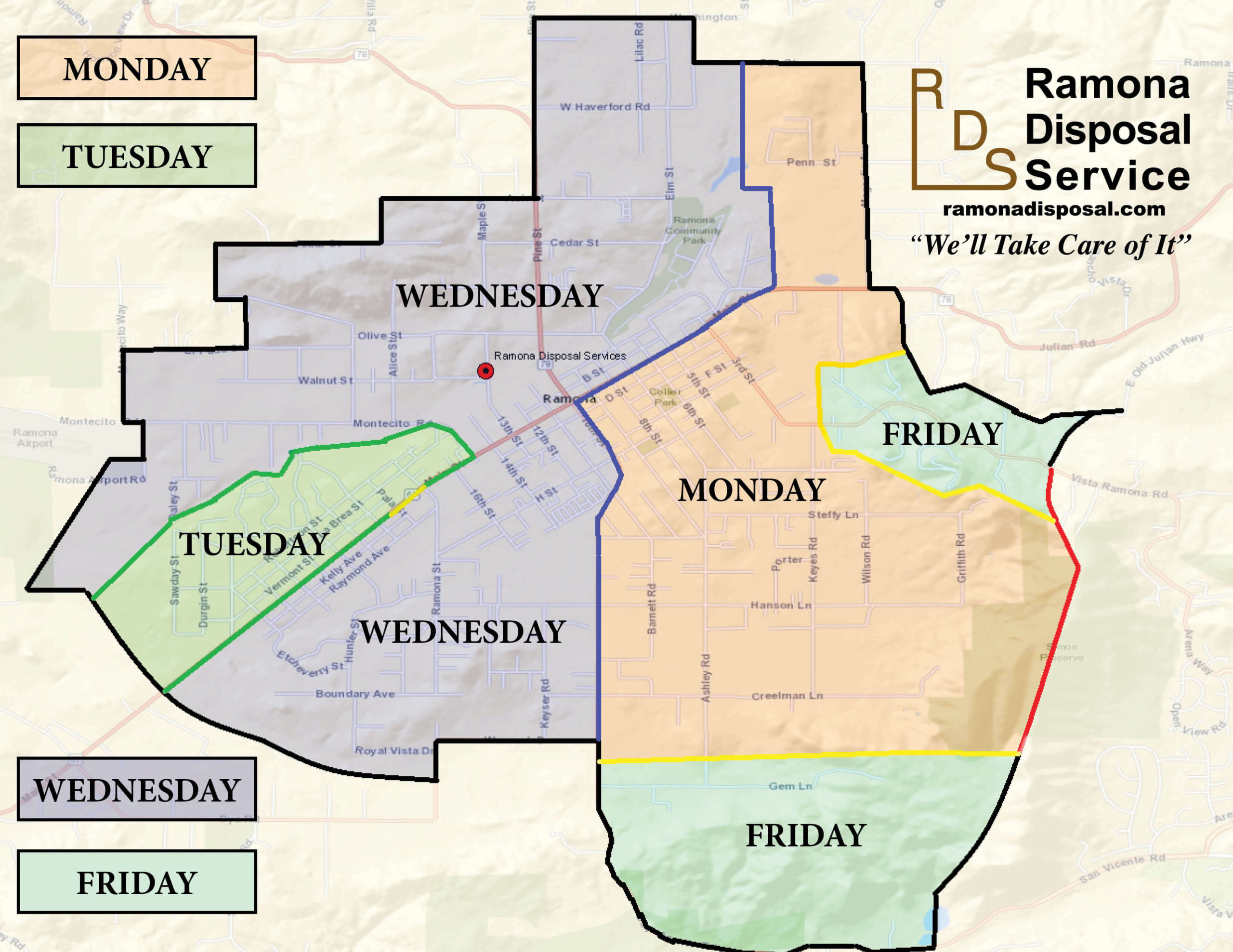 Service Schedules - Ramona